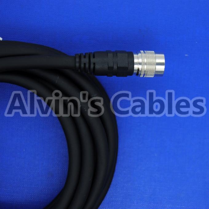 Power I/O Cat6 M12 Cable Assembly HRS 12 Pin Hirose Female Open Twisted ...