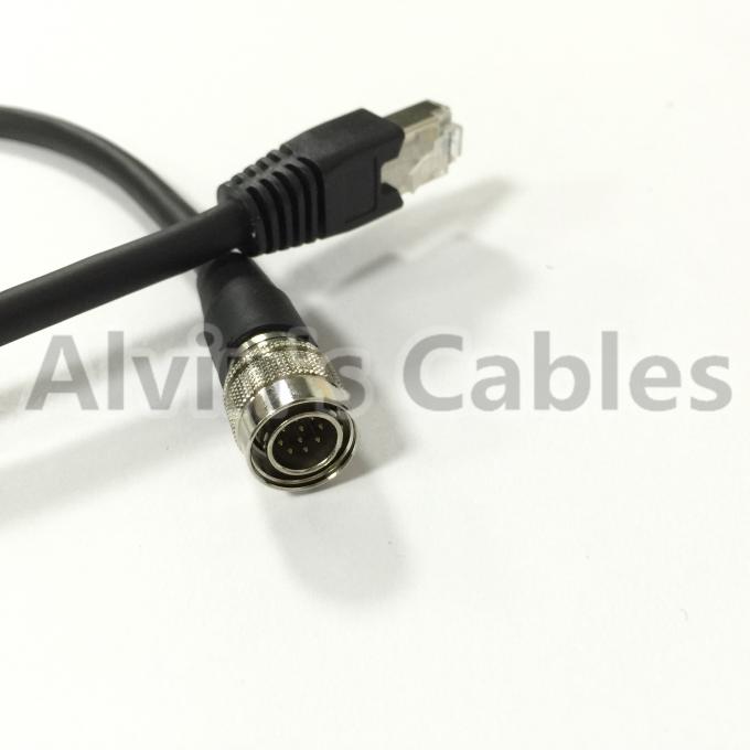 High Flex M12 Cable Assembly Hirose 10 Pin Male To RJ45 Cat6 Original ...