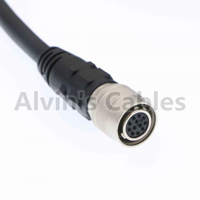 Coaxial 12 Pin Hirose Male To Female Cable Analog Camera Cable High Flex