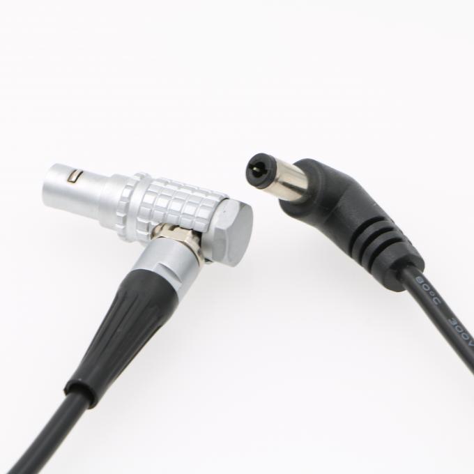 Lemo 4 Pin Male Connector To Right Angle DC Power Cable For Teradek
