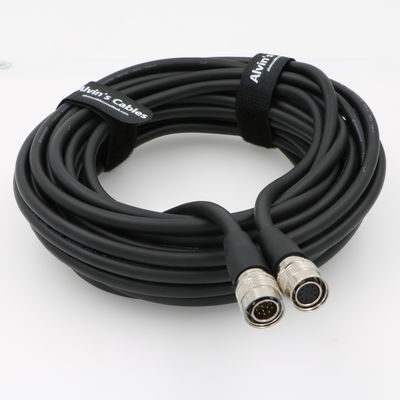 Coaxial 12 Pin Hirose Male To Female Cable Analog Camera Cable High Flex
